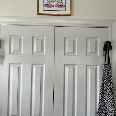 Pink and Green Bamboo Border Art Print of Original Painting Traditional ...