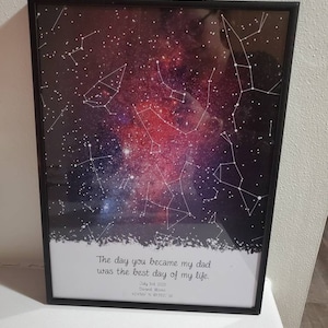 Custom Star Map by Date Night Sky Constellation Map, Personalized Star ...