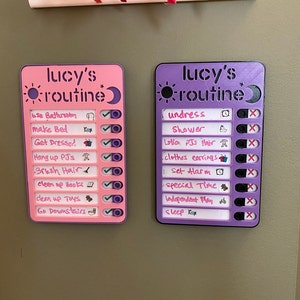 Sliding Routine Chart Chore Chart Daily Checklist Kids - Etsy Australia