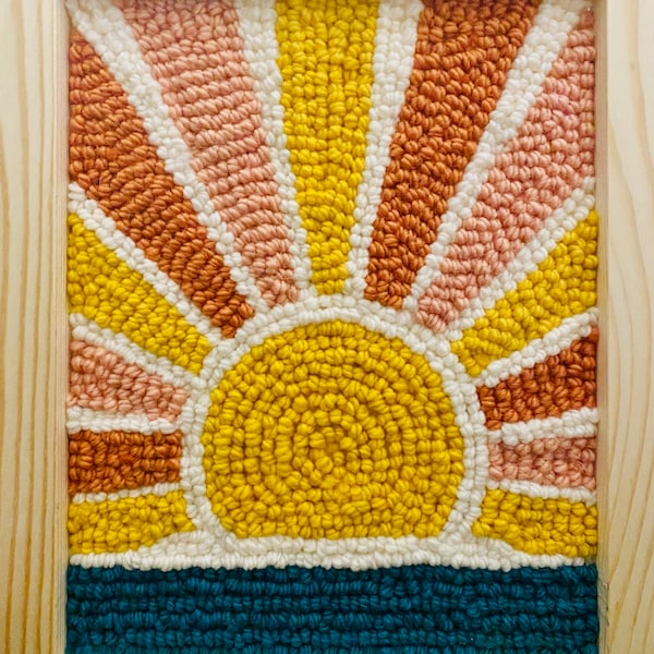 Sunrise Punch Needle Craft Kit: Create Your Own Sunset Wall Art - Ideal ...