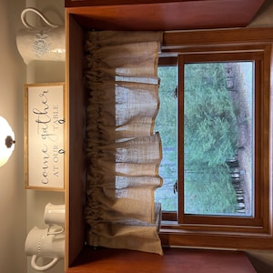 Navy Window Curtain Valance Map Nautical 43w X - Etsy