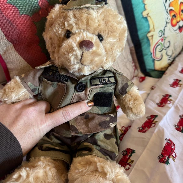 Personalized Army Teddy Bear - Etsy