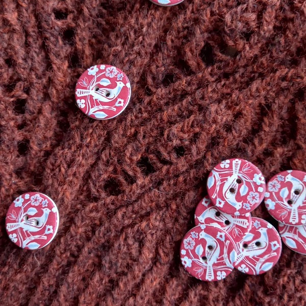 Set of 8 William Morris Design, Medium 22mm (approx 3/4 Inch), Handmade ...