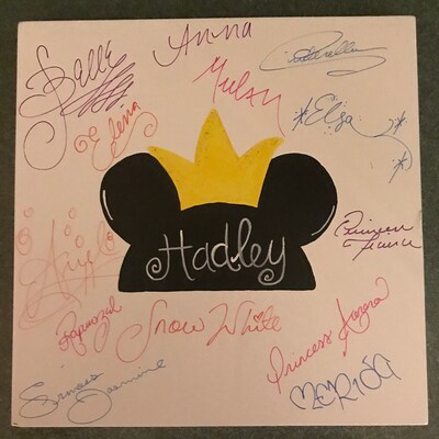 Autograph Board, Disney Character Autograph Board, Minnie Mouse Ears ...