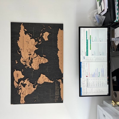 Push Pin World Travel Map for Wall - Etsy