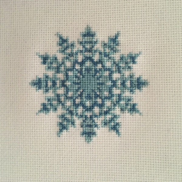 Blue Snowflake Cross Stitch Pattern Set, 8 Mini Christmas Designs, DIY ...