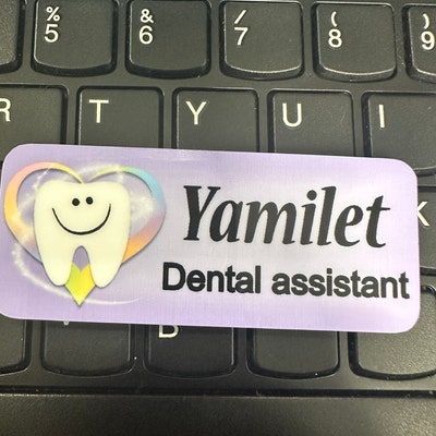 Vet Tech Name Tag, Magnetic Name Badge, Personalized Custom ID Tag for ...