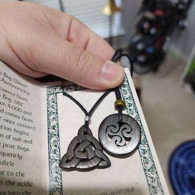 5000 Year Old Irish Bog Oak Celtic Knot Pendant, Celtic Love Knot ...