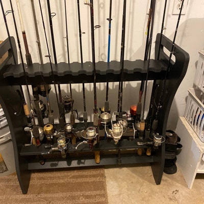 Redfish Engraved Fishing Rod Rack - Etsy