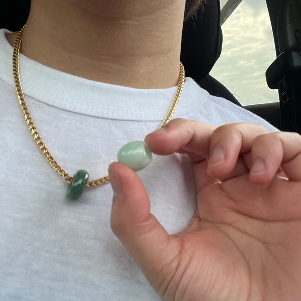 Jade Carving: One Hand Carved Natural Color Jadeite Bead, Carved With ...