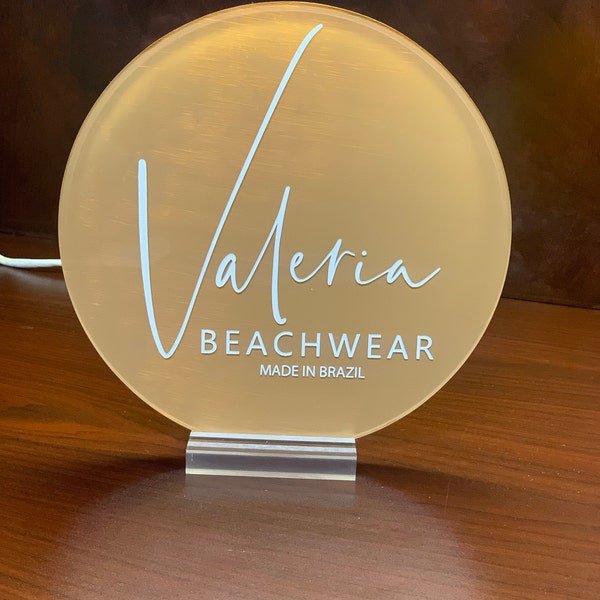 Custom Round Acrylic Business Logo Sign Personalized Business Sign ...