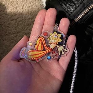 FNAF Daycare Attendant Keychain Sun Moon Candy Bag Charm Sundrop ...