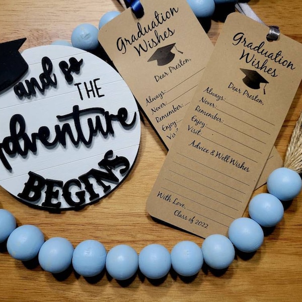 Set of 8 Graduation Party Wishing Tree Tags / Wishes for the Graduate ...