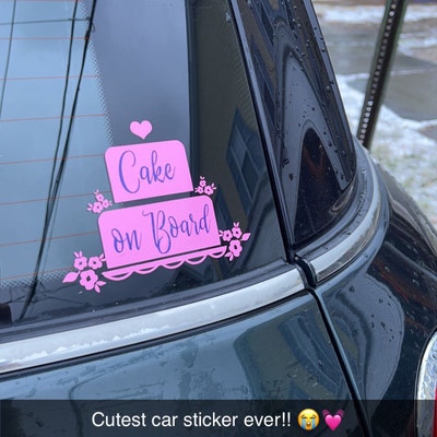 Cake on Board Vinyl Decal for Business Truck Van Car Window - Etsy