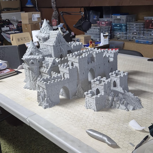 Guardia's Keep: Medieval Castle Fortress 28MM Tabletop Terrain, Model ...
