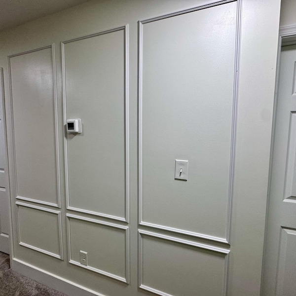 Wall Molding Package Ready to Assemble Wall Paneling Kit Pre-cut ...