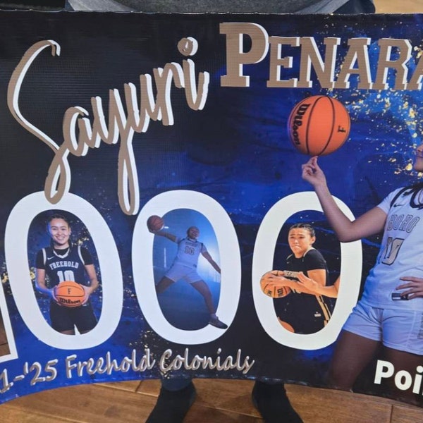 Sports Banner 1000 Points for Basketball - NO RUSH - 24x36 - Etsy