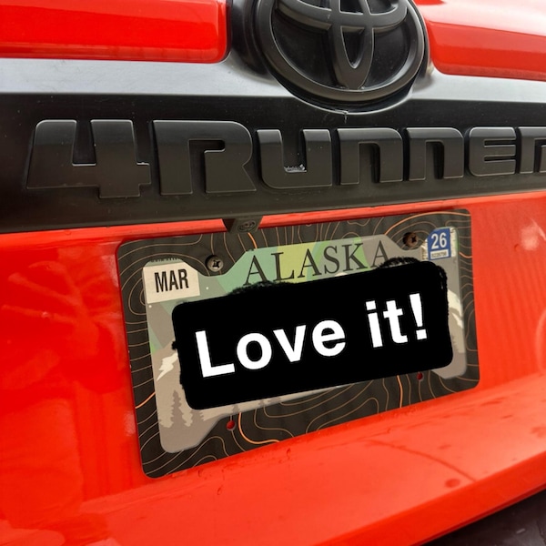 Ultra Slim Black Orange Topographic Aluminum License Plate Frame ...