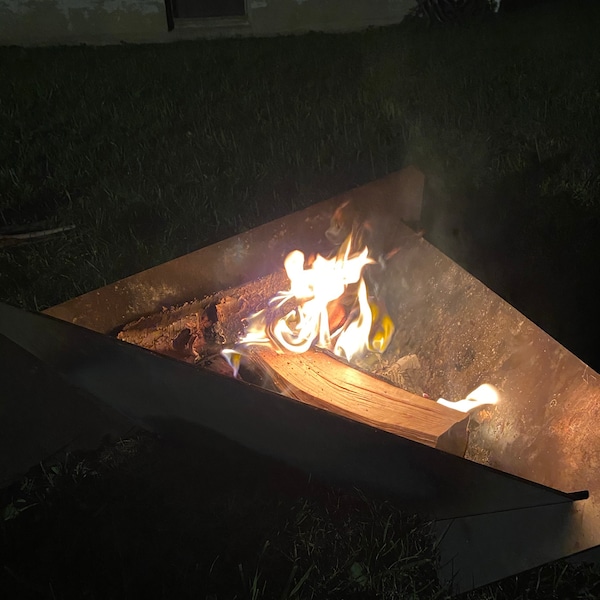 Large Hot Rolled Steel Fire Pit - Etsy