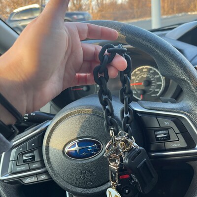 Personalized Chunky Chain Link Wristlet Keychain, Personalized Gift ...