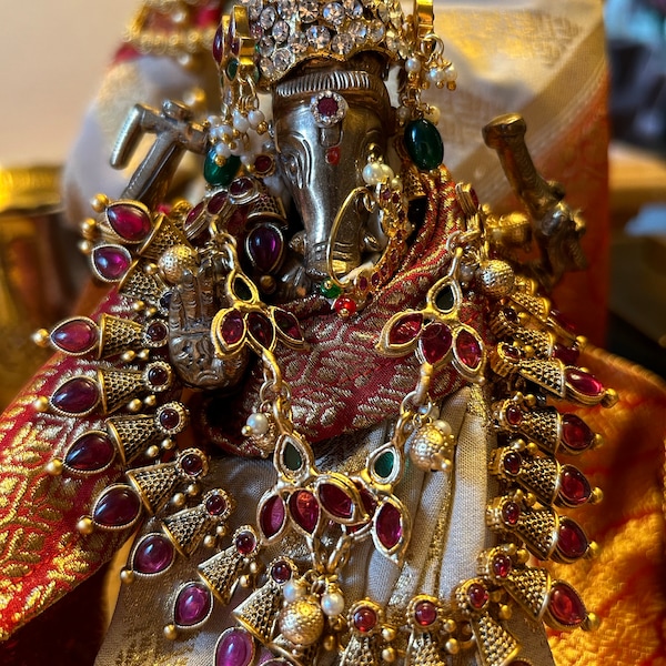 Kemp Stone Temple Jewellery | Ethnic Designer Wear Jewellery Gold ...
