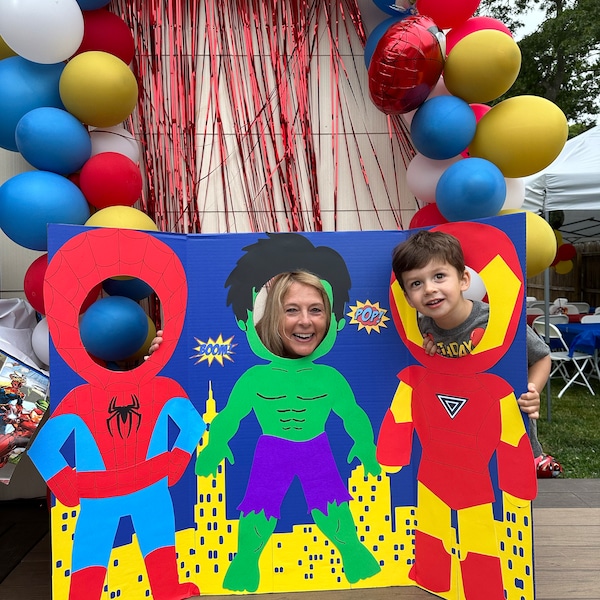 Superheros Photobooth/ Superheros Props /superheros Party Decorations ...