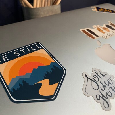 Be Still Vinyl Sticker, Christian Sticker, Peace Be Still - Etsy