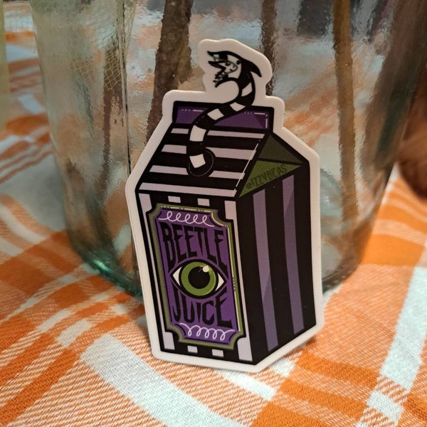 Beetle Juice Box Sticker/decal - Etsy