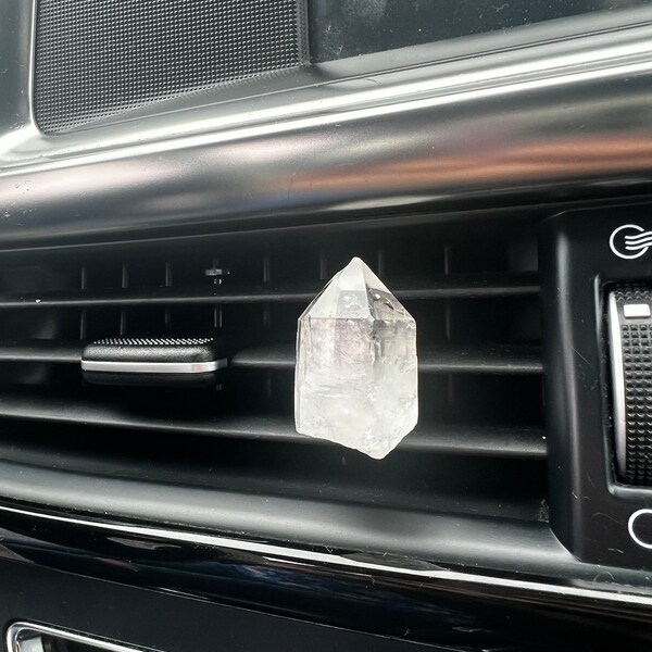 Crystal Car Vent Clips | Raw Quartz Crystal Car Accessories | Travel ...