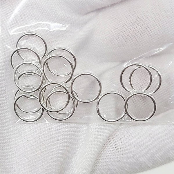 4pcs 10mm Circle Link, Connector Sterling Silver, Made in India, SS15 ...