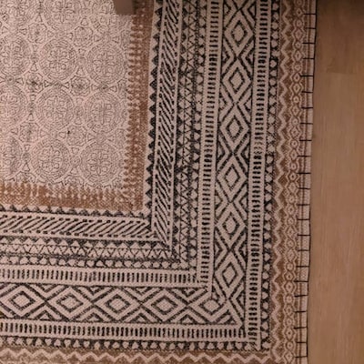 12X20 FEET Cotton Rug / Block Printed Rug / Carpet, Area Rug 144X240 ...