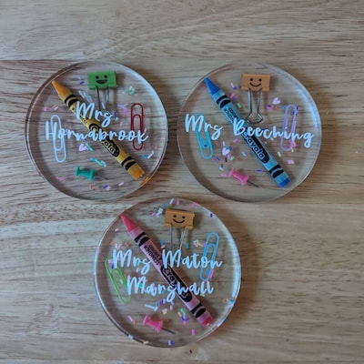 Personalised Resin Teacher Coaster/ Teacher Gift - Etsy UK