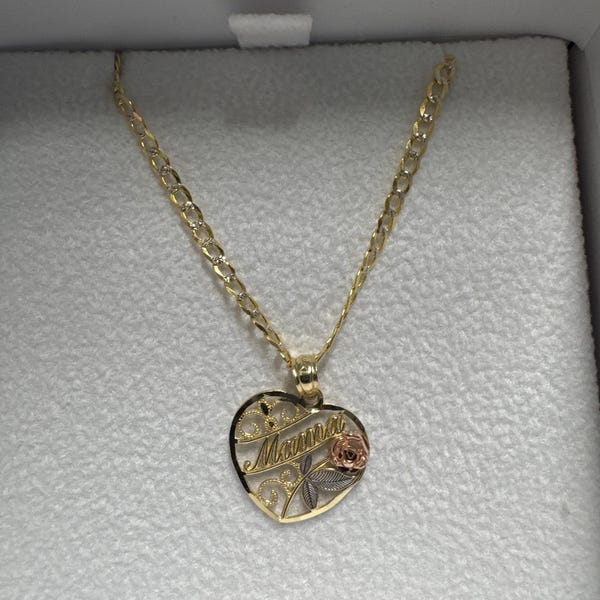 Handmade Solid 14k Gold Name Plates Pendants - Big Plates - Solid 14k ...