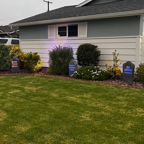 Halloween Fun Custom Tombstone / Gravestone Otta B. Alive. LED ...