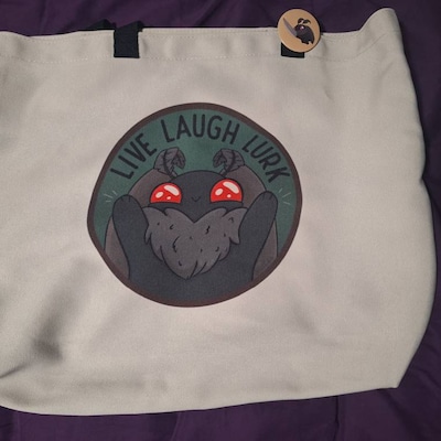 Cute Cryptid Boba Mothman Button Mothman Live Laugh Lurk - Etsy