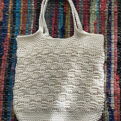 Basketweave Market Bag Crochet Pattern - Etsy