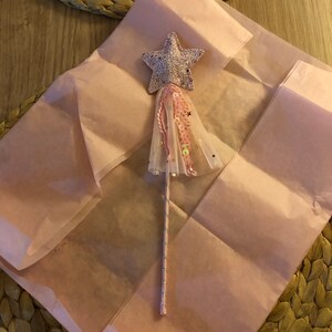 Pink Star Magic Wand, Fairy Accessories, Godmother, Angel, Pink Wand ...