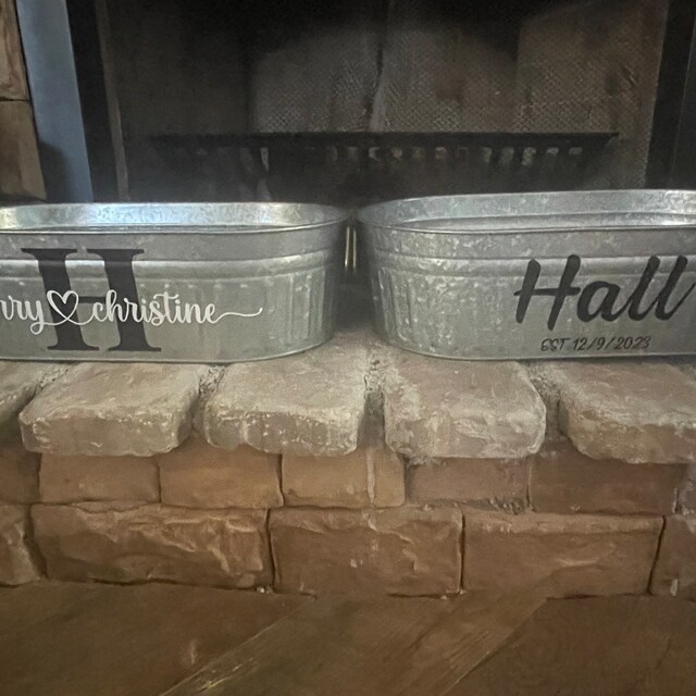 Personalized Galvanized Tub