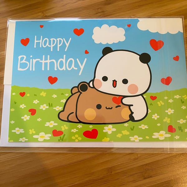 Bubu and Dudu Anniversary Card, Cute Anniversary Card, Boyfriend ...