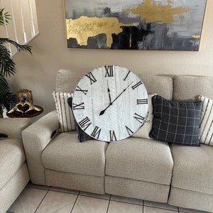 Large Wall Clock / 18 42 / Farmhouse Clock / Oversized Wall Clock - Etsy