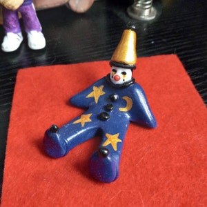 Mini Moon and Stars Clown Figurine - Etsy