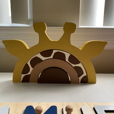 Giraffe Stacking Rainbow Shelfie, Kids Room Decor, Jungle Nursery - Etsy