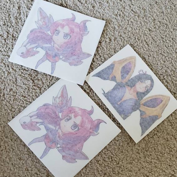 League of Legends - Kayle Chibi Fanart| Clear Vinyl Sticker | Water ...