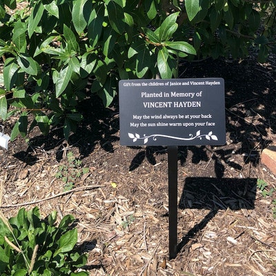 Tree Plaque, Tree Marker, Office Plaques, Metal Name Plaque, Outdoor ...