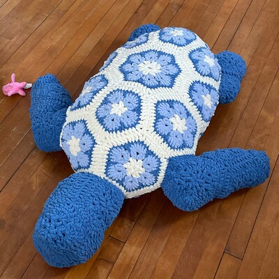 Snap the Turtle African Flower Crochet Pattern - Etsy