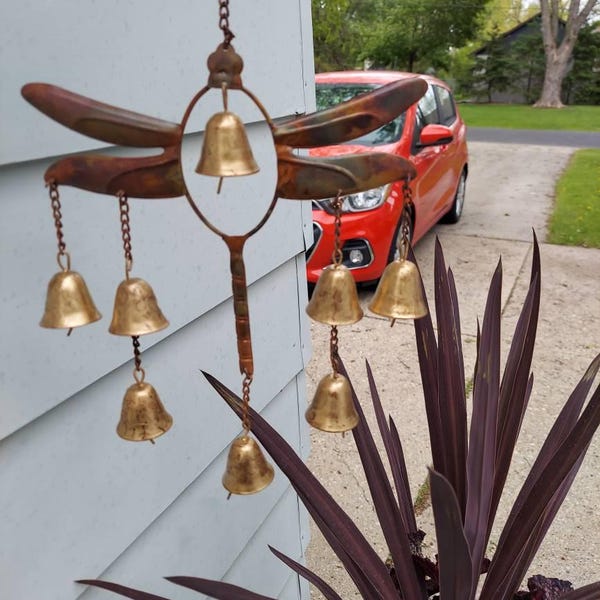 Hummingbirds and Bells Rain Chain | Gifts for Mom | Garden Decor | Yard ...