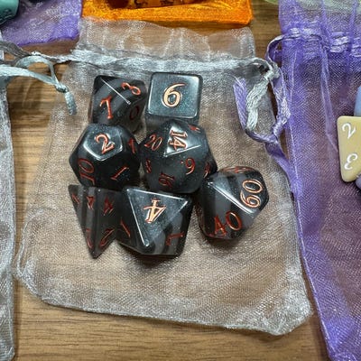 Pine Cone and Feather Wisps Dnd Dice Set, Polyhedral Dice, D&D Dice ...