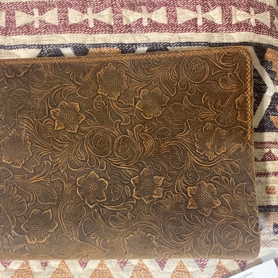 Personalized Retro Real Leather Portfolio Folder Cover - Etsy