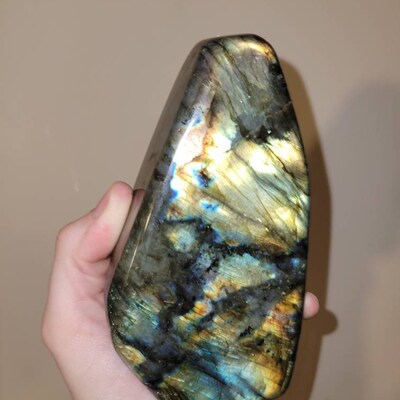 Natural Labradorite Mineral Quartz Crystal Ornaments Point ...