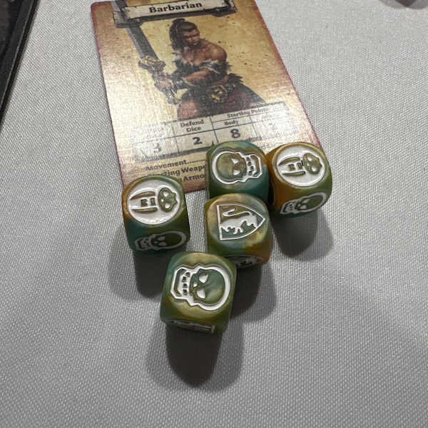 Heroquest Dice Set – Custom Engraved Acrylic Dungeon Crawler Dice - Etsy